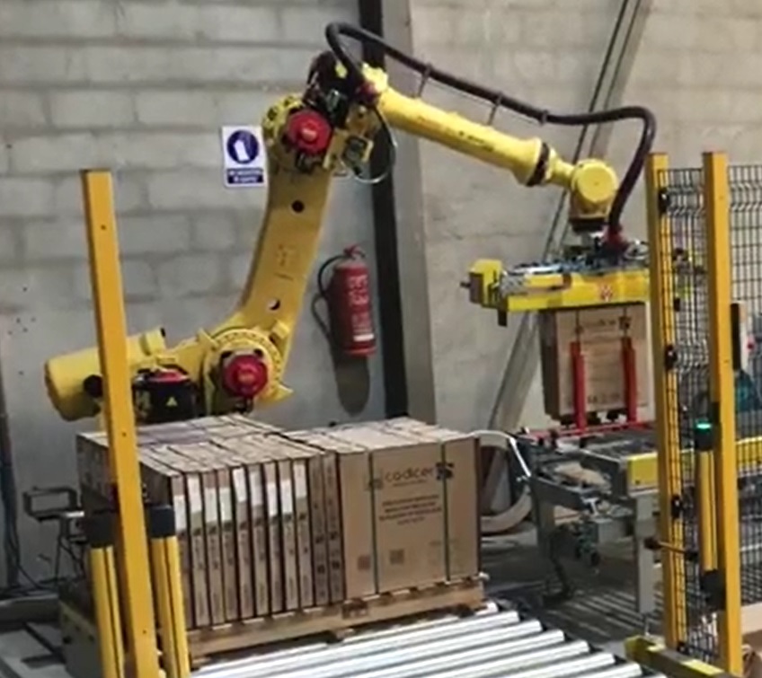 Palletising cell for ceramics | HowToRobot